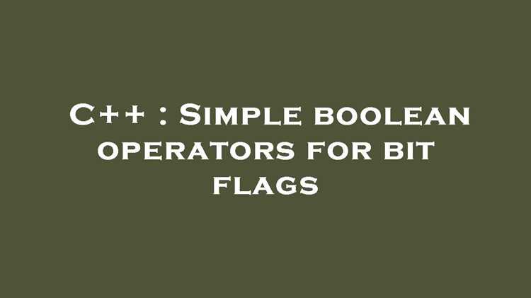 Bool flag в C что означает и как используется